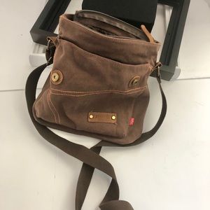 Augur | Bags | Augur Leather Canvas Boho Bag | Poshmark